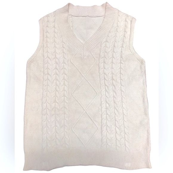unbranded | Other | Cable Nit Cream Color Vest | Poshmark